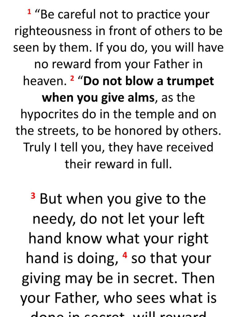 Rewards for Secret Righteousness | PDF