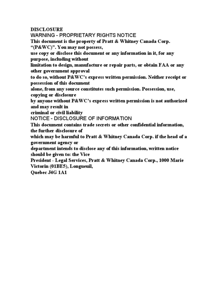 Warning - Proprietary Rights Notice | PDF | Finance & Money Management ...