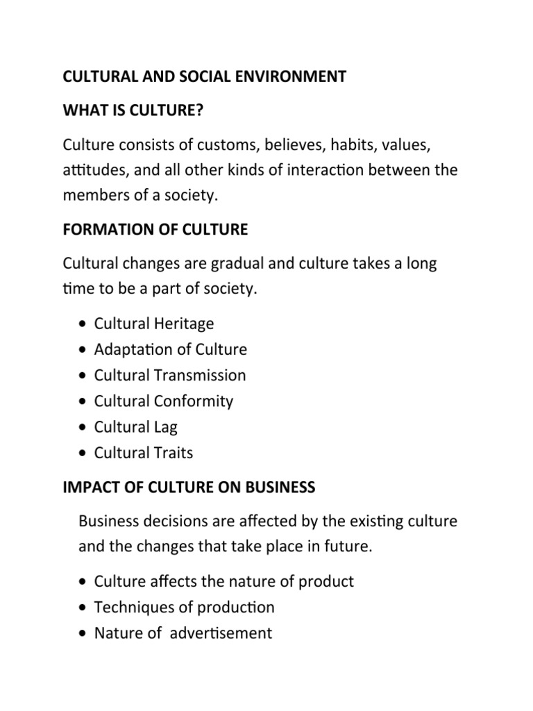 Cultural and Social Environment | PDF | Caste | Economic Growth