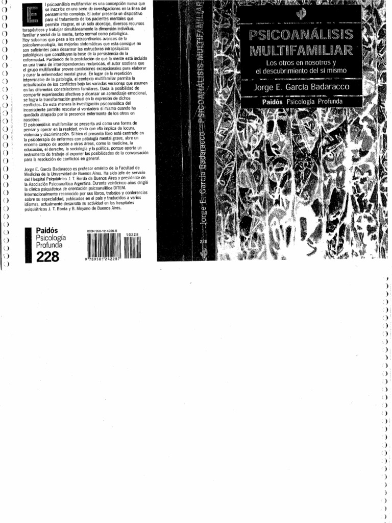 Badaracco - Psicoanalisis Multifamiliar - I PDF | PDF