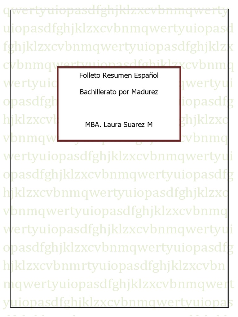 Resume Español para Bachi Dic 2015 | PDF | Argumento | Proposición