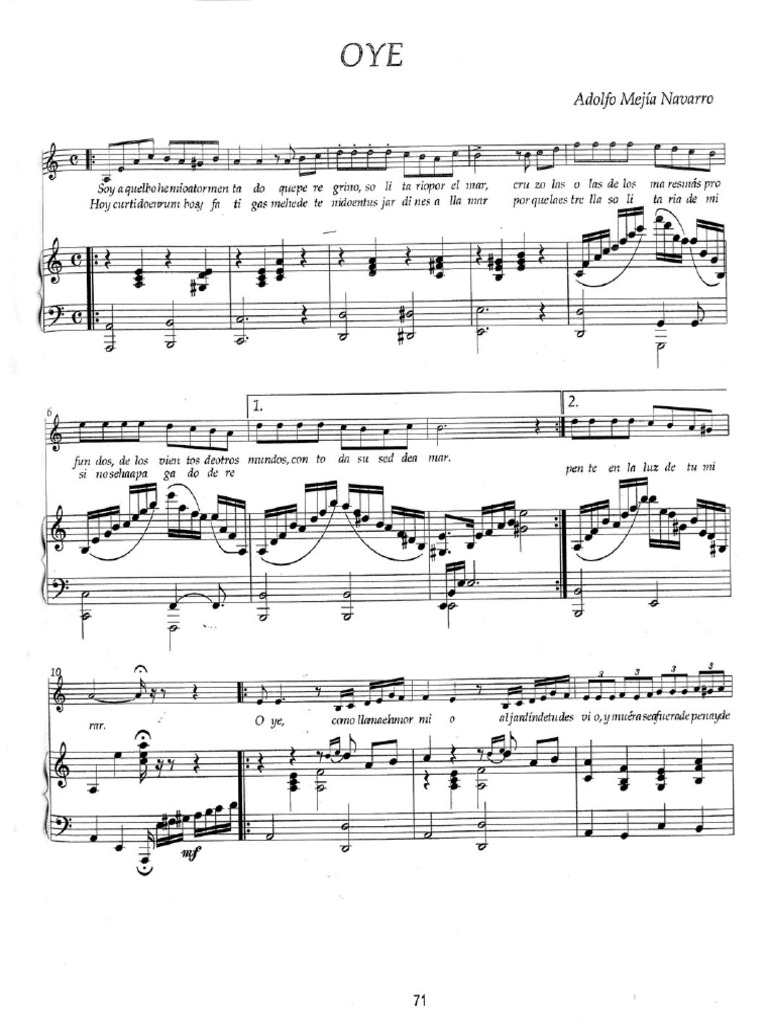 Oye - Adolfo Mejia | PDF