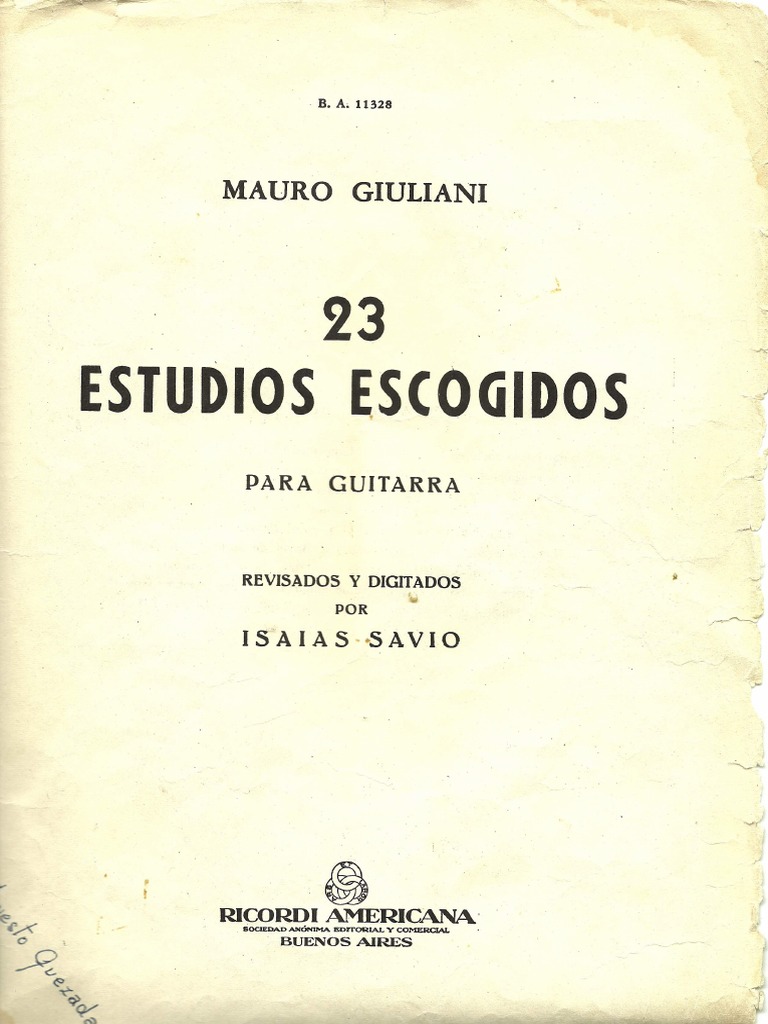 Estudios Sencillos Mauro Giuliani PDF | PDF