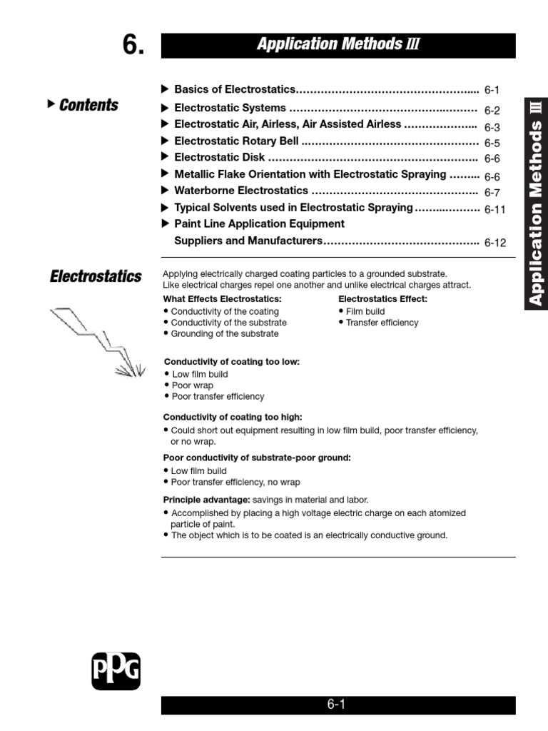 Training Guide Chapter 6 Spray Methods 3 | PDF | Electrostatics | High ...