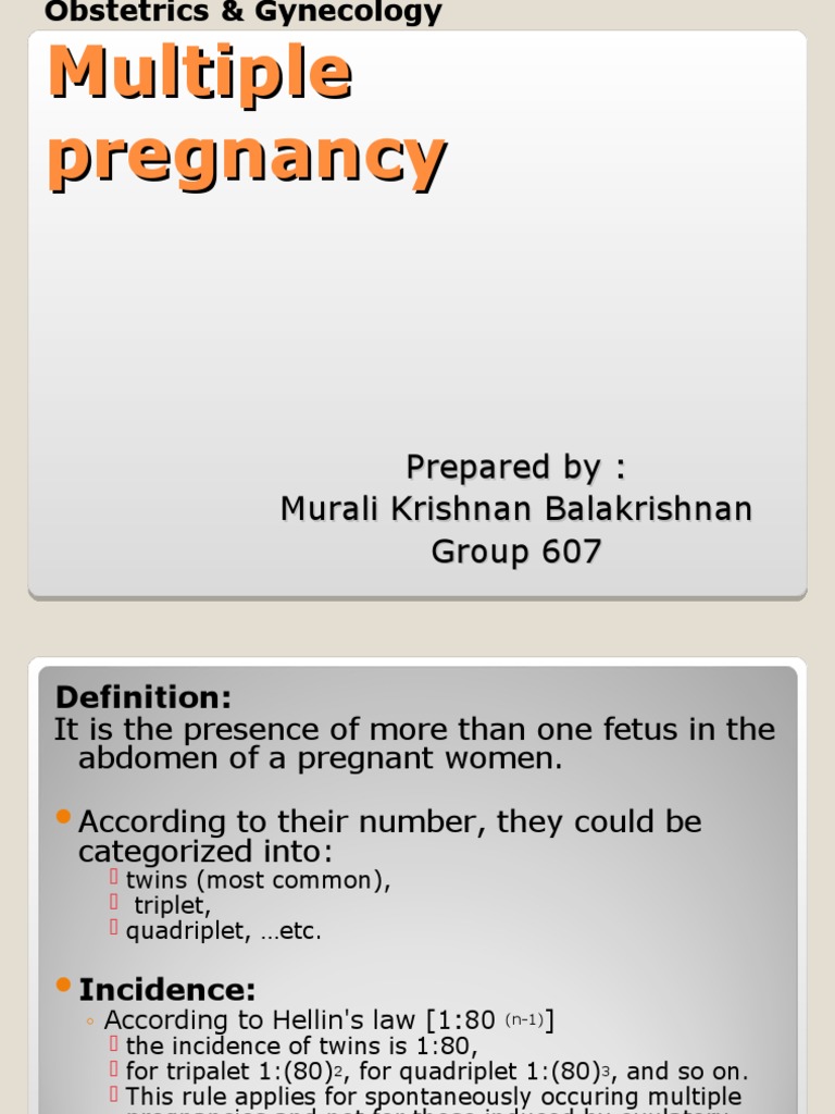 Multiple Pregnancy2 | PDF | Childbirth | Multiple Births
