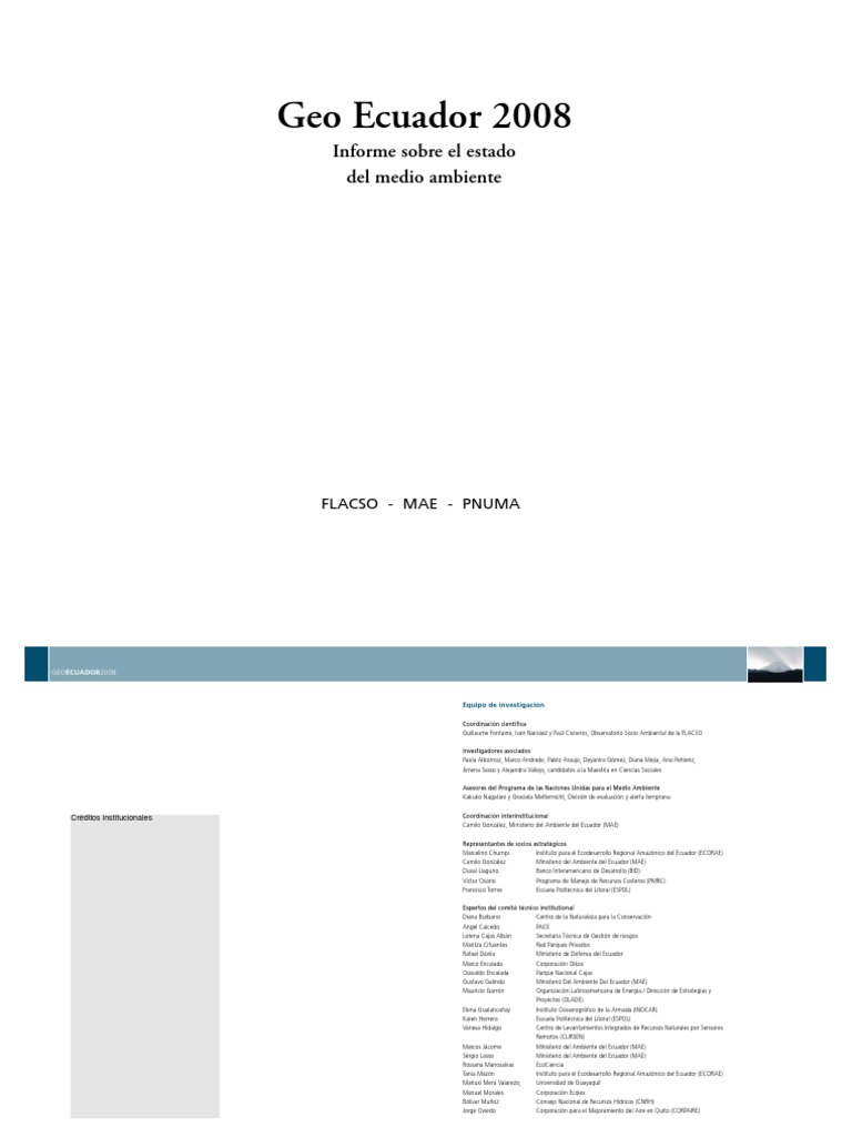 Geo Ecuador | PDF | Ecuador | Contaminación