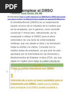 Protocolo Dmso | PDF | Inflamación | Dolor