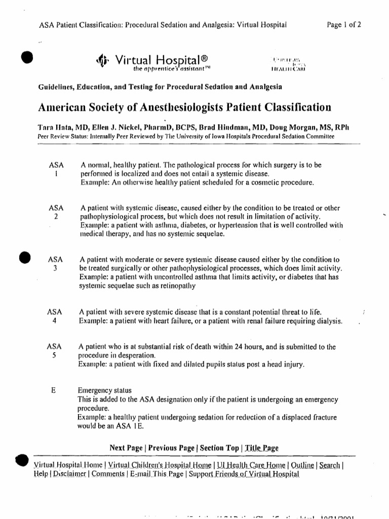 ASA Guidelines | PDF | Medical Treatments | Symptoms And Signs