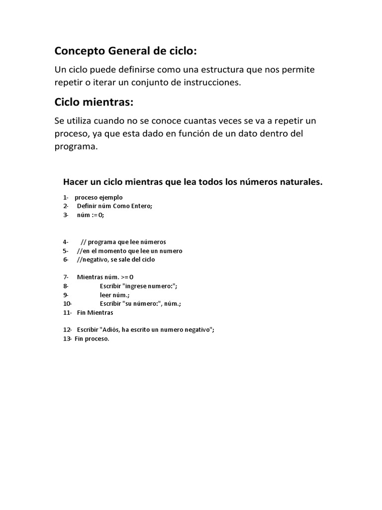 Ciclo Mientras PDF | PDF