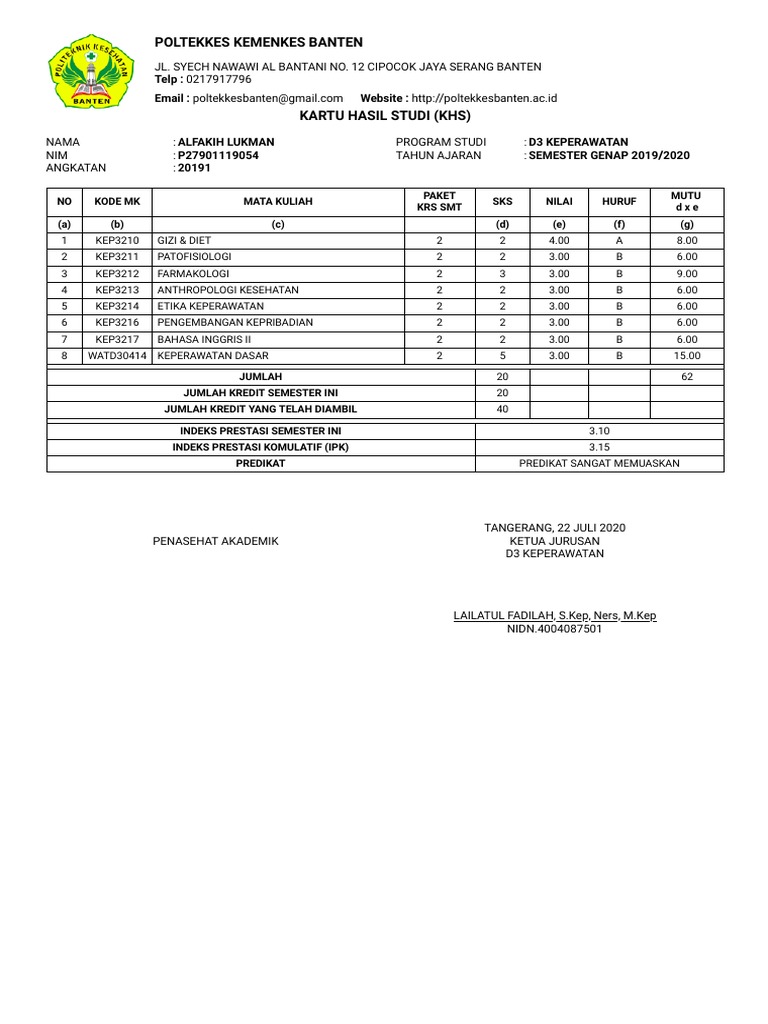 KHS Semester 2 TKT 1 | PDF