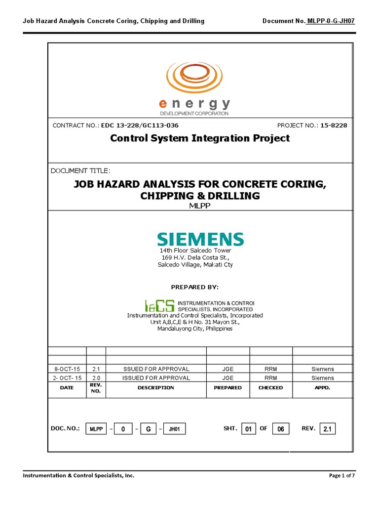 Control System Integration Project: CONTRACT NO.: EDC 13-228/GC113-036 | PDF | Personal ...