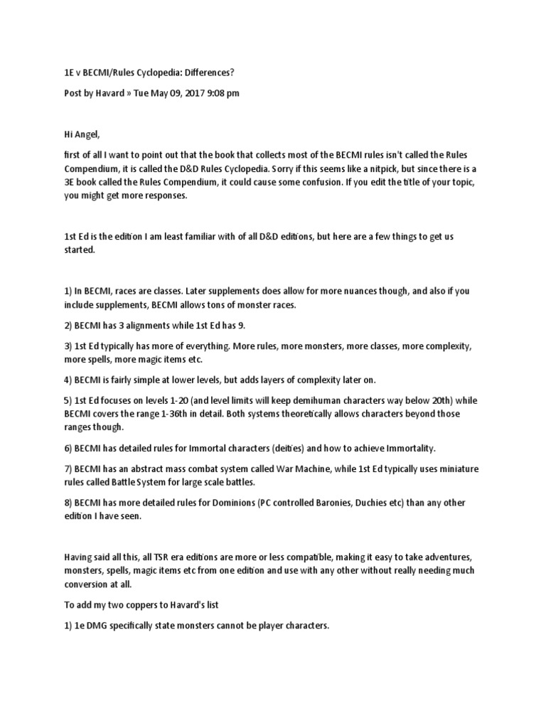 1E V BECMI | PDF | Dungeons & Dragons | Tsr (Company) Games