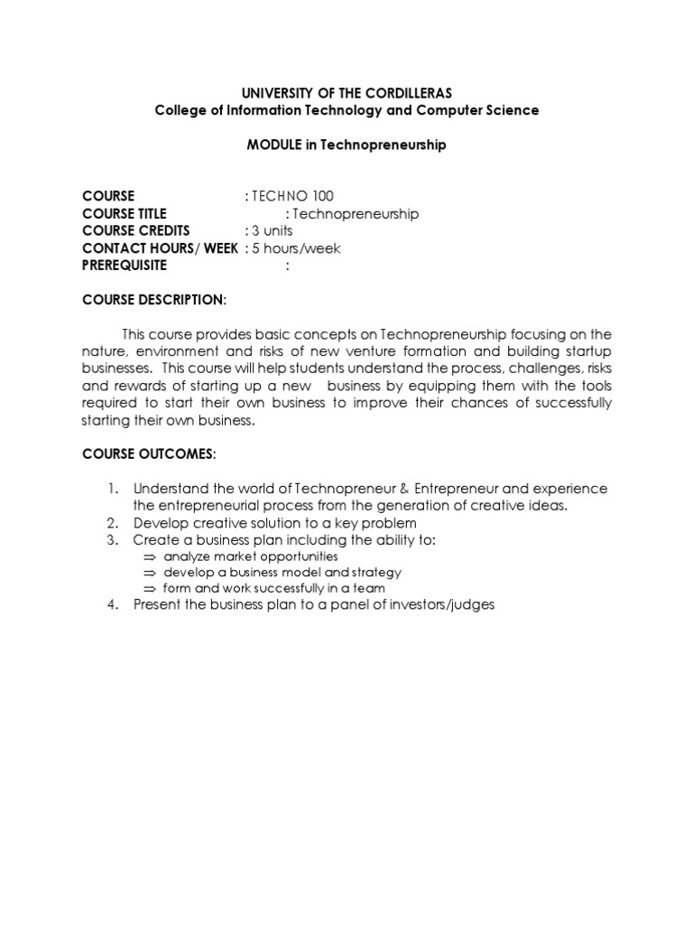 Introduction to Technopreneurship: Understanding the Foundations of ...