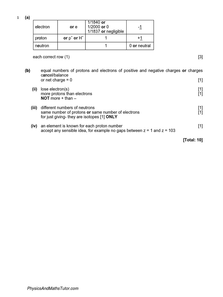 Atomic Structure & The Periodic Table 3 MS PDF | PDF | Ion | Chemical Bond