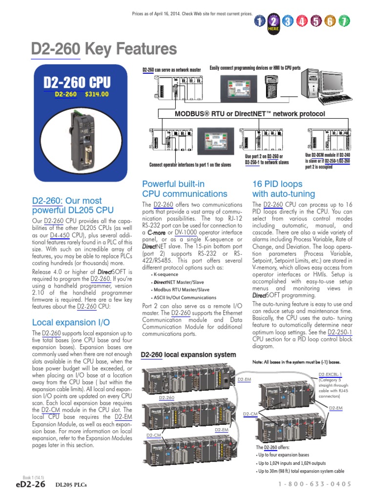 D2-260 Key Features | PDF | Programmable Logic Controller | String ...