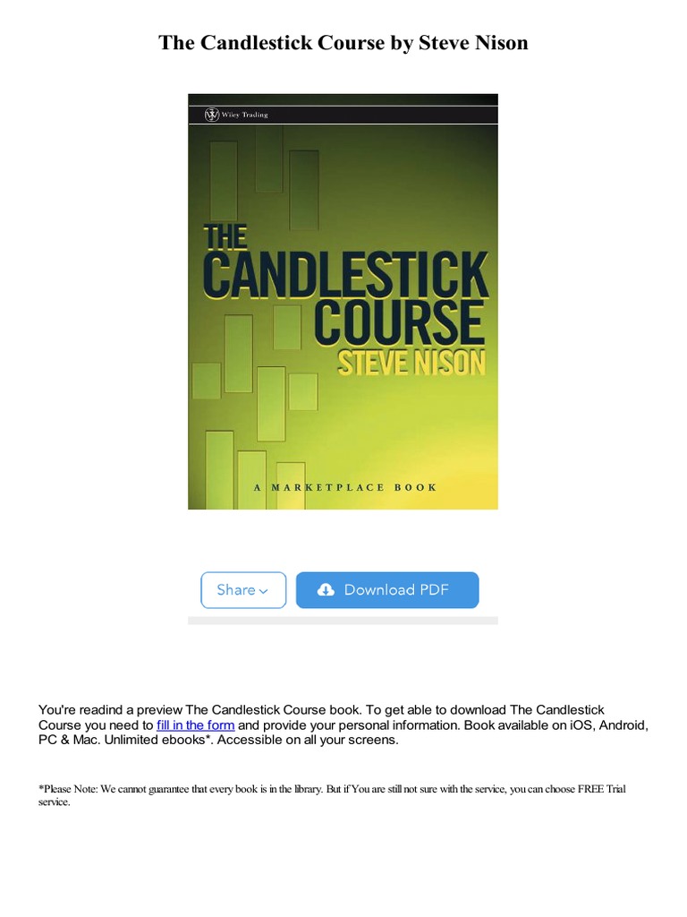 The Candlestick Course by Steve Nison Fill in The Form PDF Books Computing And Information Technology