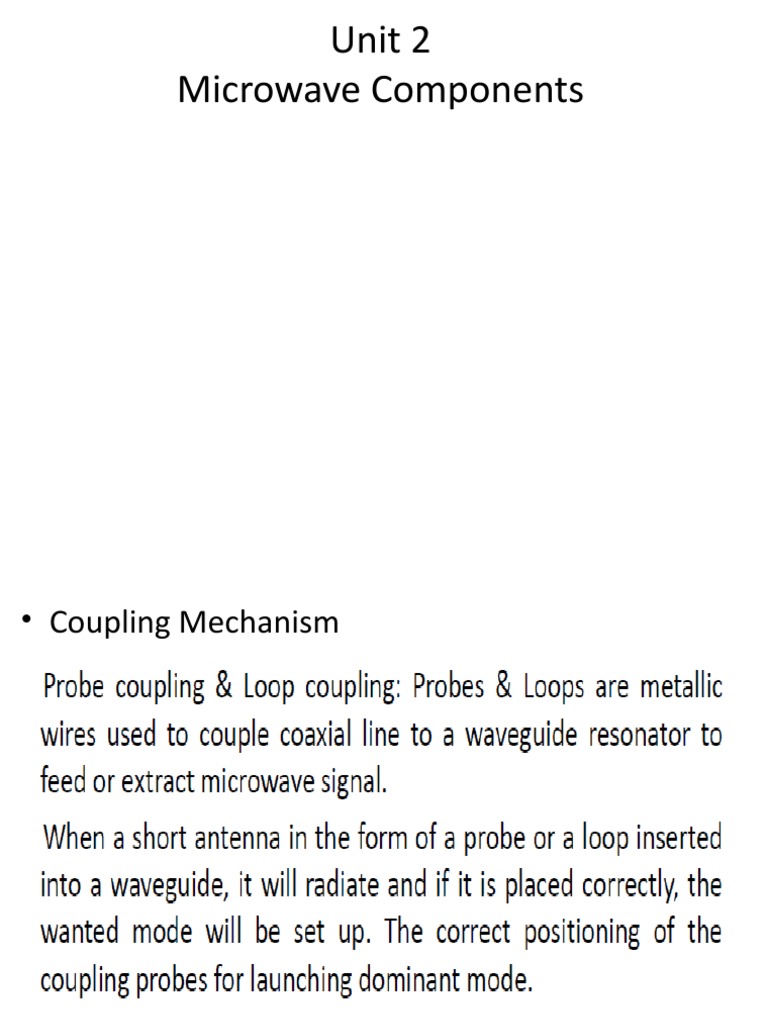 Mwe Unit 2 Microwave Components | PDF