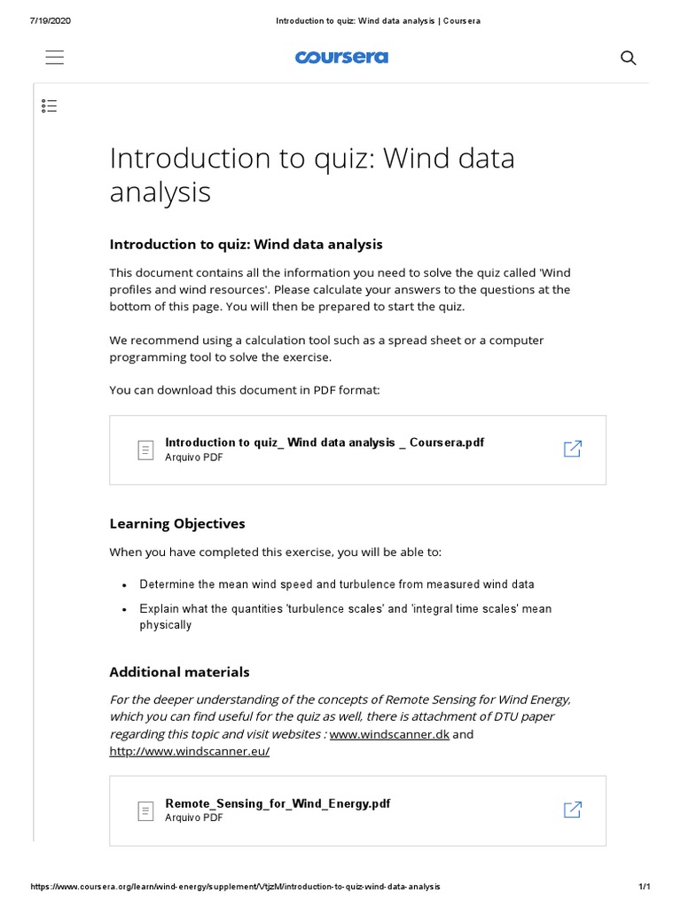 Wind Data Analysis Quiz Guide | PDF | Art | Technology & Engineering