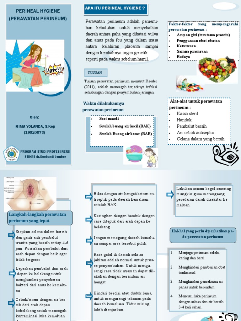 Leaflet Perineal Hygiene (Rima Yolanda) | PDF