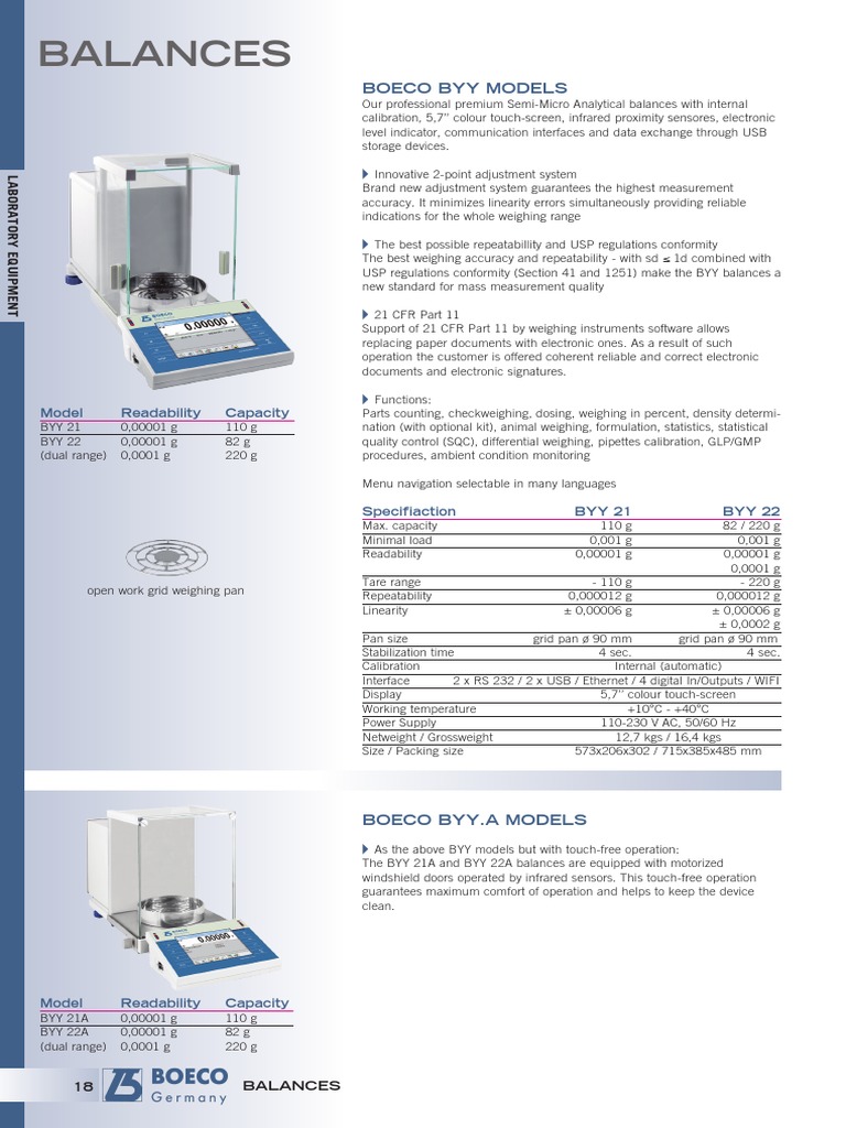 Balanzas Boeco | PDF | Touchscreen | Weight