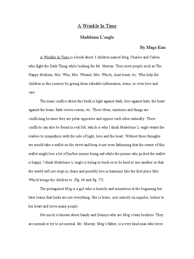 A Wrinkle in Time | PDF