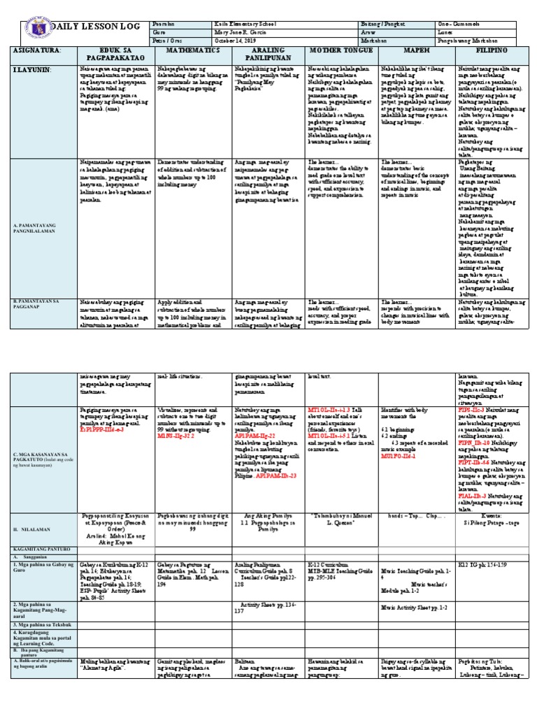 DLL 2ND Quarter WK8 | PDF