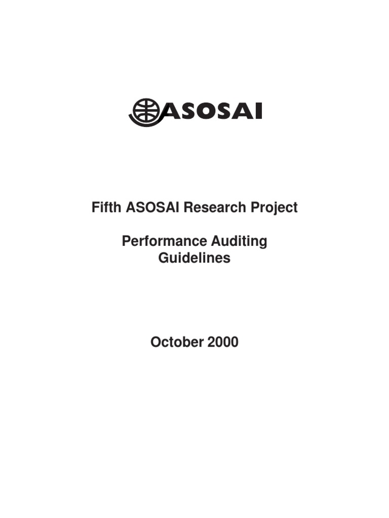 ASOSAI Performance Audit Guidelines | PDF