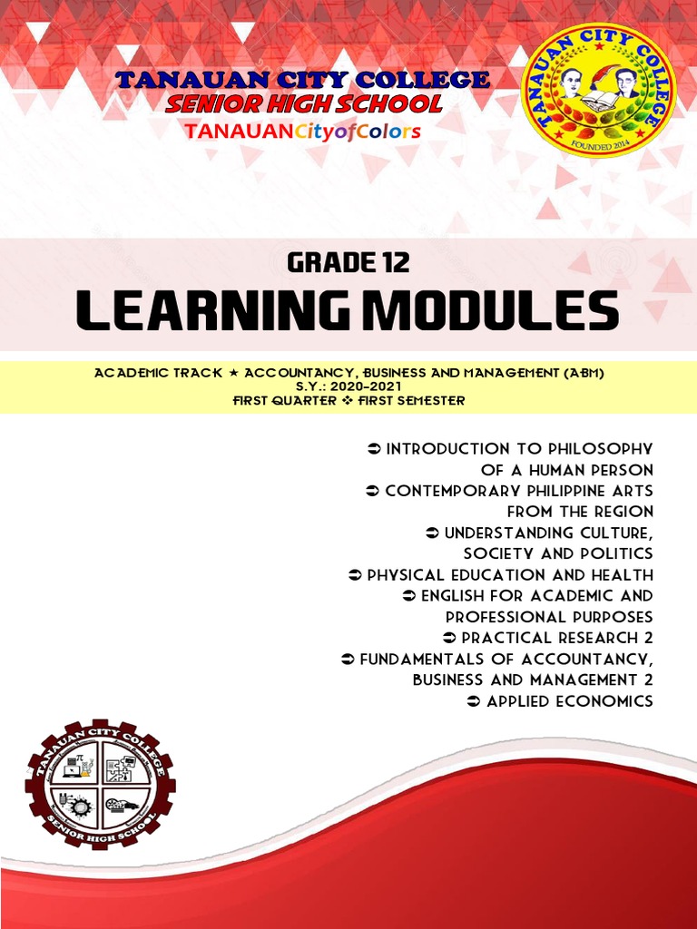 Grade 12 Learning Modules ABM STEM Auto Tech Mechatronics | PDF ...