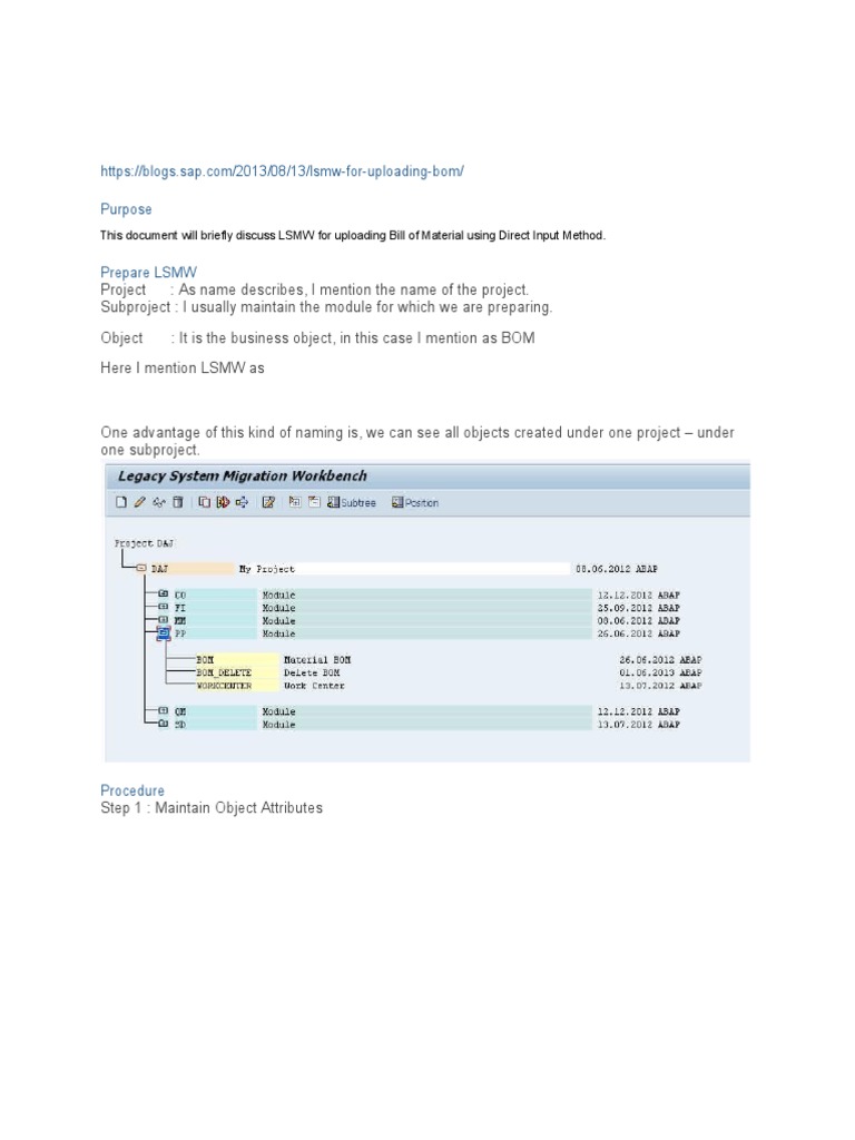 LSMW Direct Input and Scheduling SM36 | PDF | Computer File | Computer Data