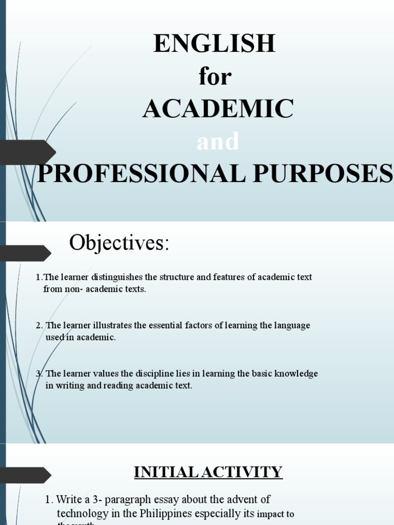 English For Academic Professional Purposes | PDF | Thesis | Learning