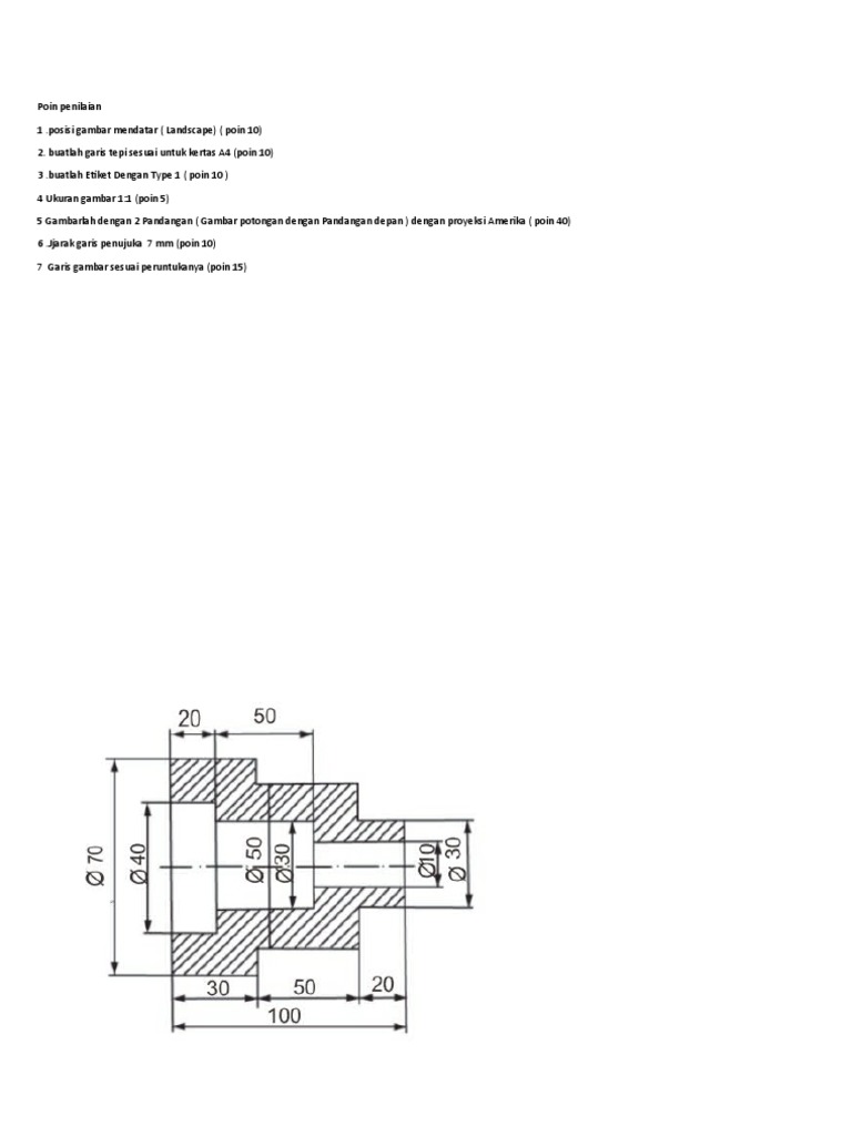 Gambar Teknik TKR TSM | PDF