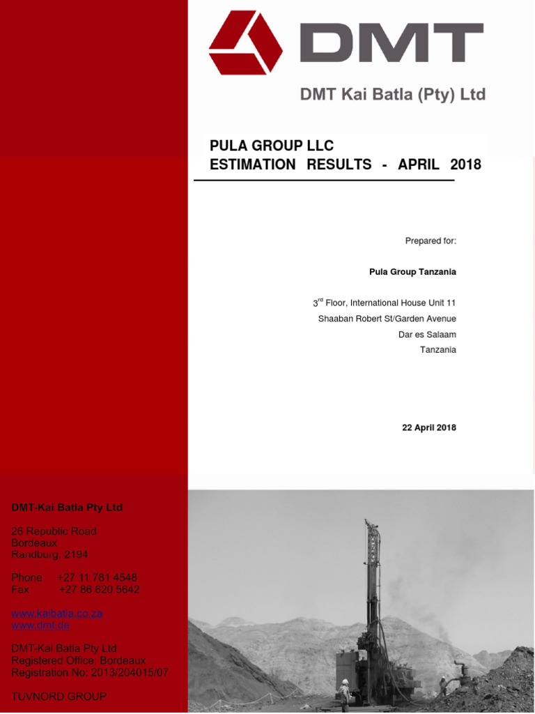 DMT - Pula Graphite Memorandum - April2018.v2 | PDF | Radius | Teaching ...