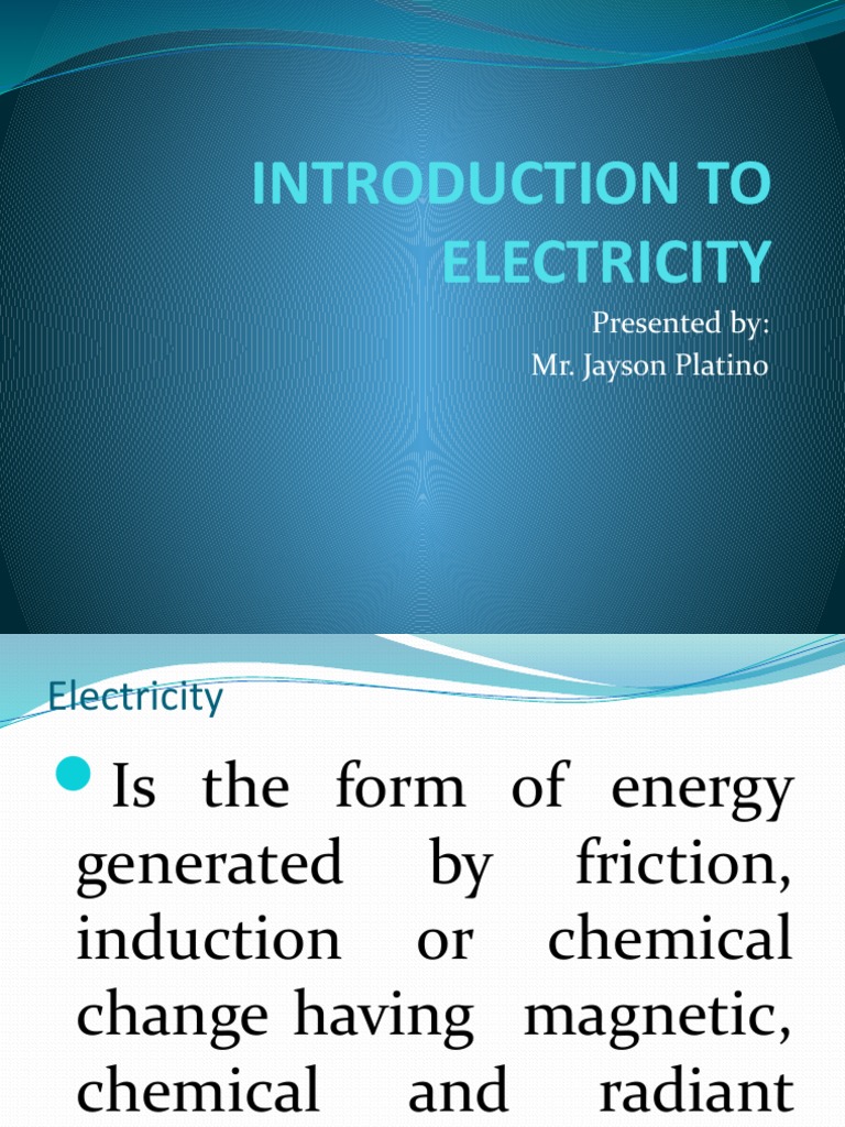 Introduction To Electricity | PDF | Voltage | Electric Charge