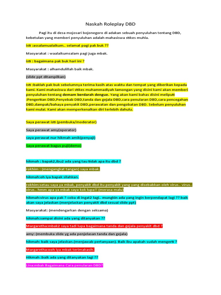 Naskah Roleplay DBD | PDF