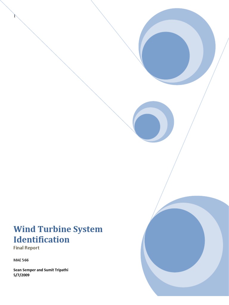 Wind Turbine System Identification: Final Report | PDF | Wind Power ...