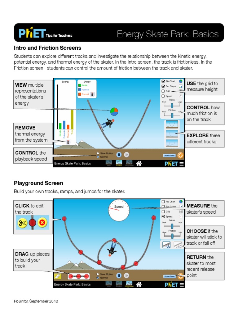 Energy Skate Park Basics Guide | PDF | Friction | Heat