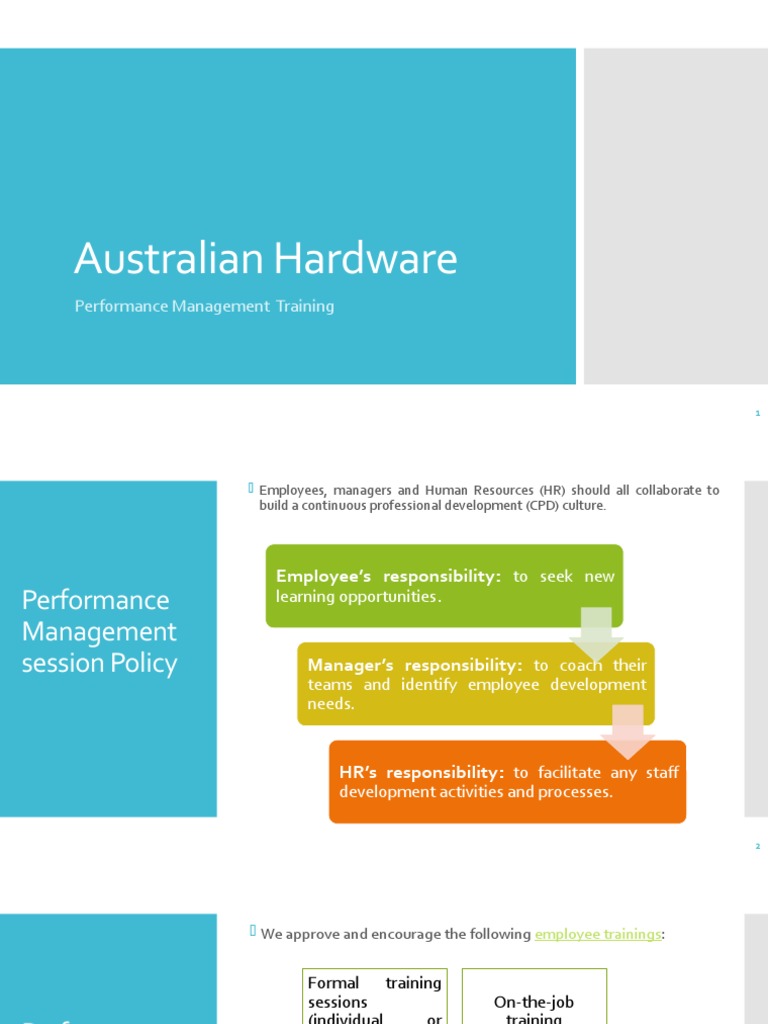 Australian Hardware: Performance Management Training | PDF | Employment ...