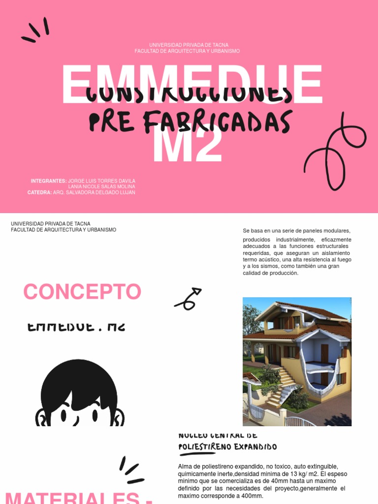 Paneles EMMEDUE: Ventajas y Uso | PDF | Fundación (Ingeniería) | Hormigón