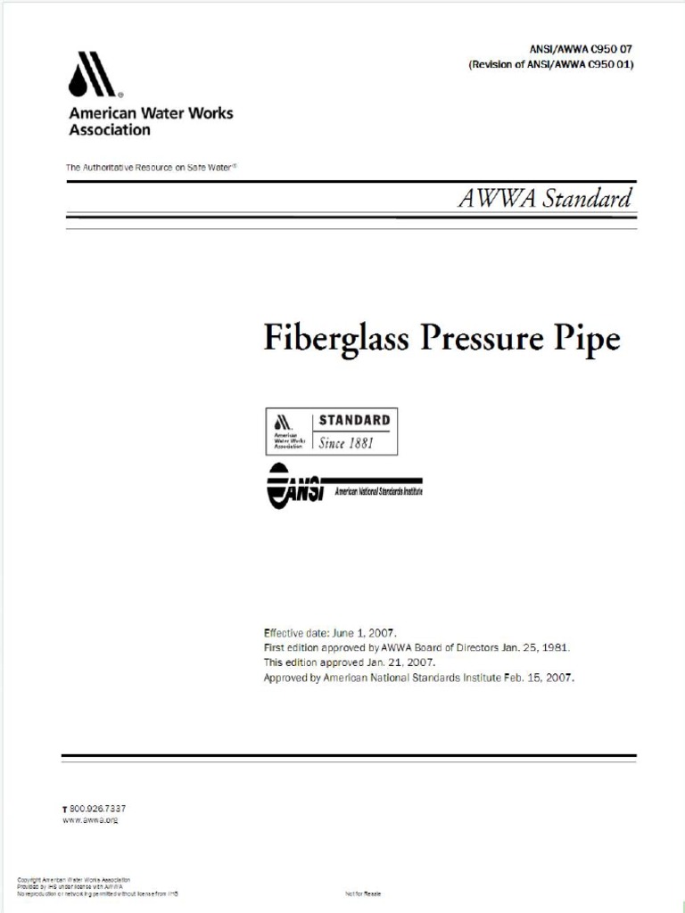 Awwa C950-07 PDF | PDF