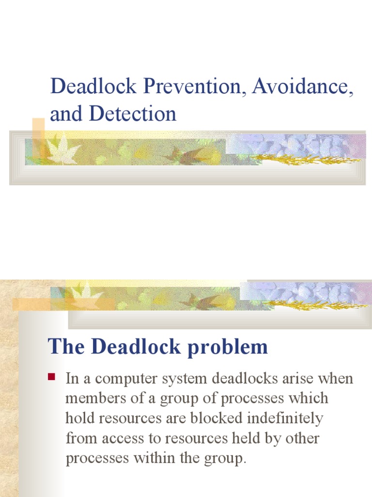 Deadlock Prevention, Avoidance, and Detection | Download Free PDF | Concurrent Computing | Graph ...