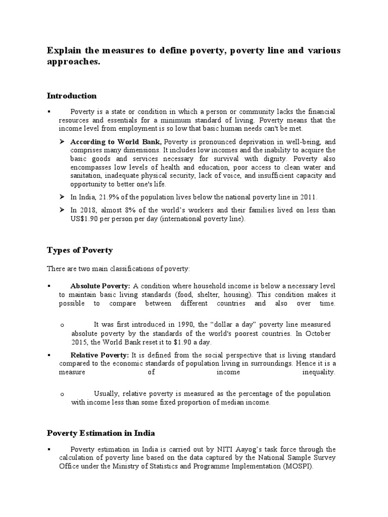 Poverty and Development | PDF | Poverty Threshold | Basic Needs