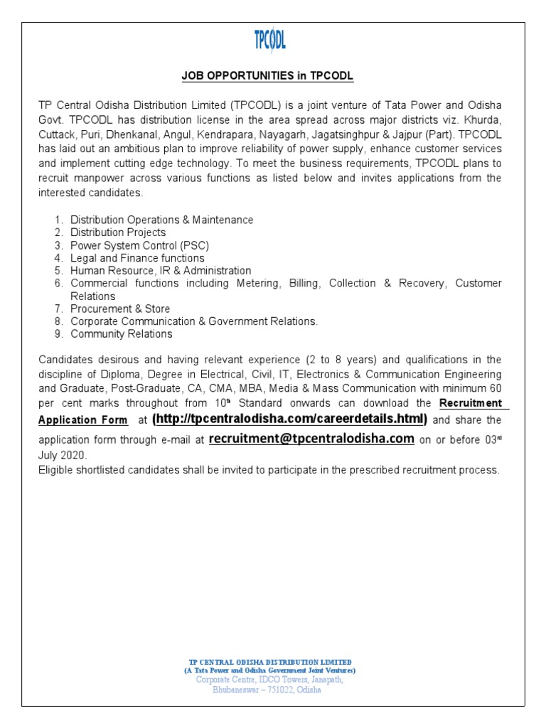 Tpcodl Advertisement 20200626 PDF | PDF