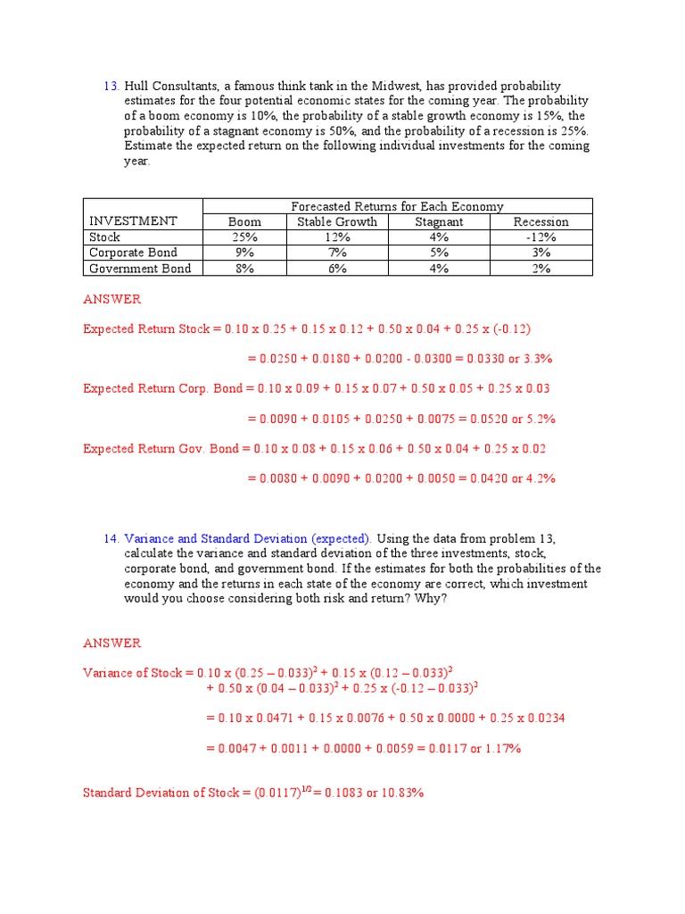 1.D Hull Consultants | PDF | Standard Deviation | Variance