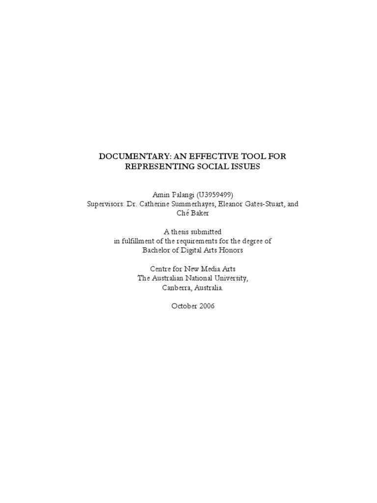 Documentary An Effective Tool For Repres | PDF | Documentary Film ...