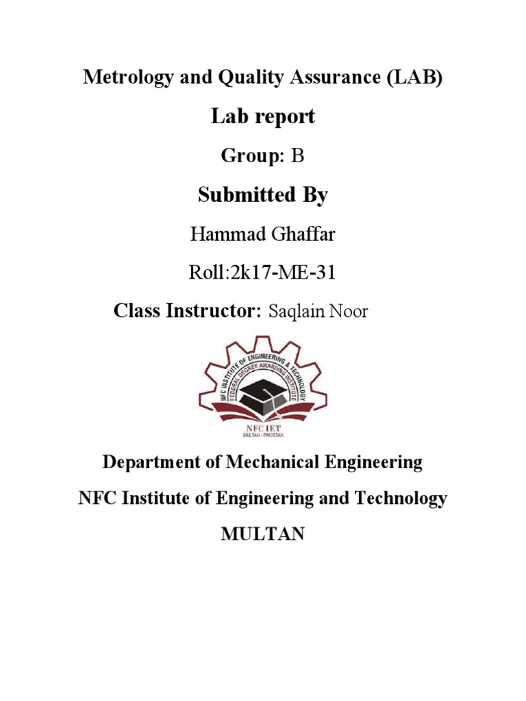 Metrology and Quality Assurance | PDF | Tools | Equipment