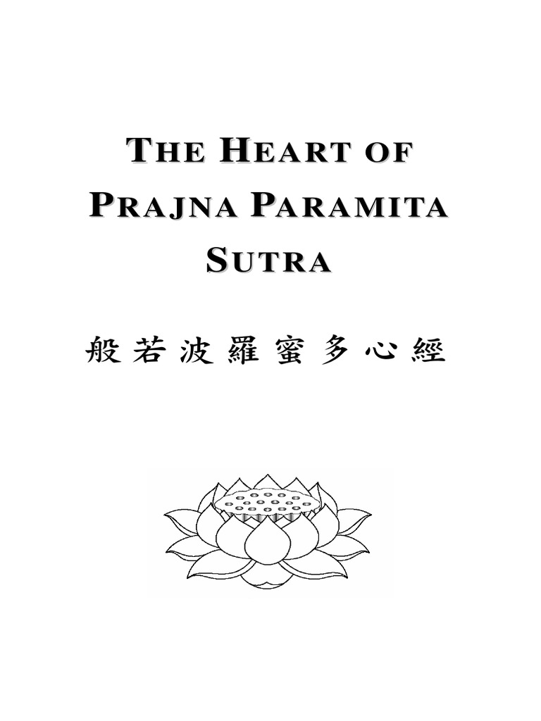 Heart Sutra English Translation | PDF | Enlightenment In Buddhism ...