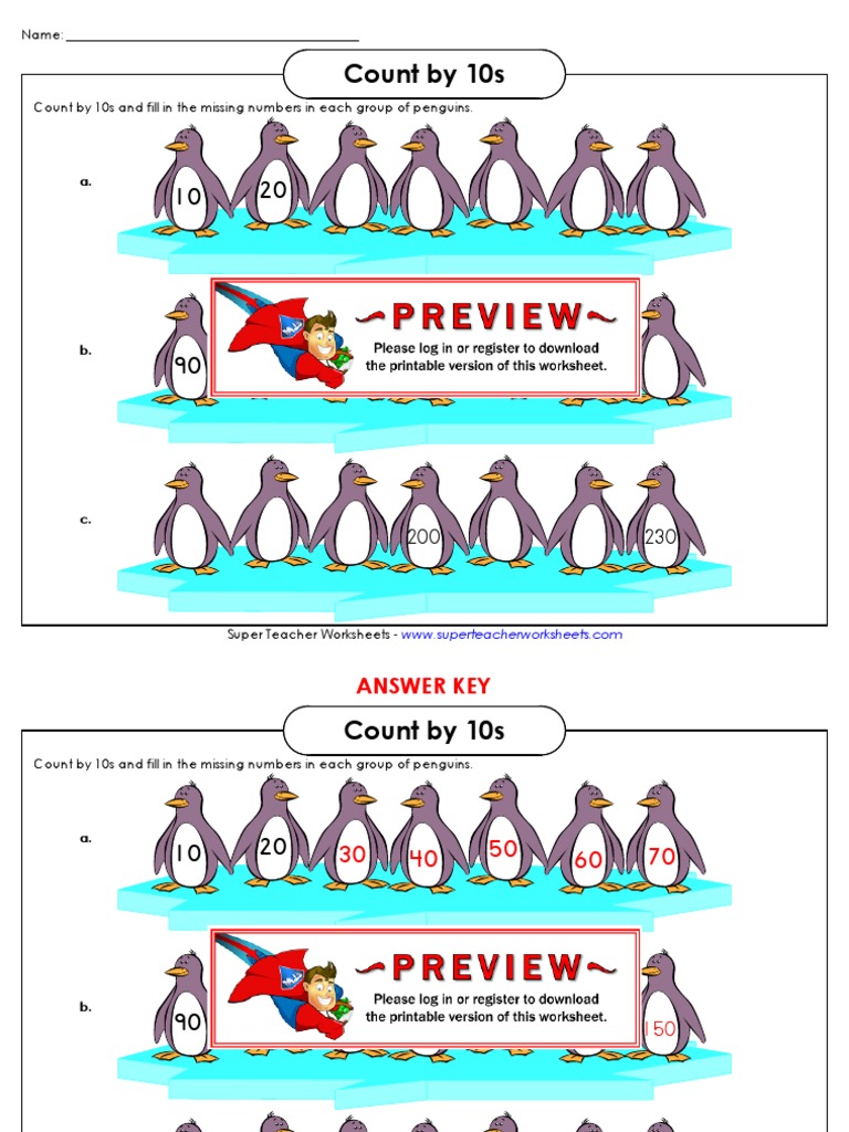 Count by 10s Count by 10s: Name | PDF