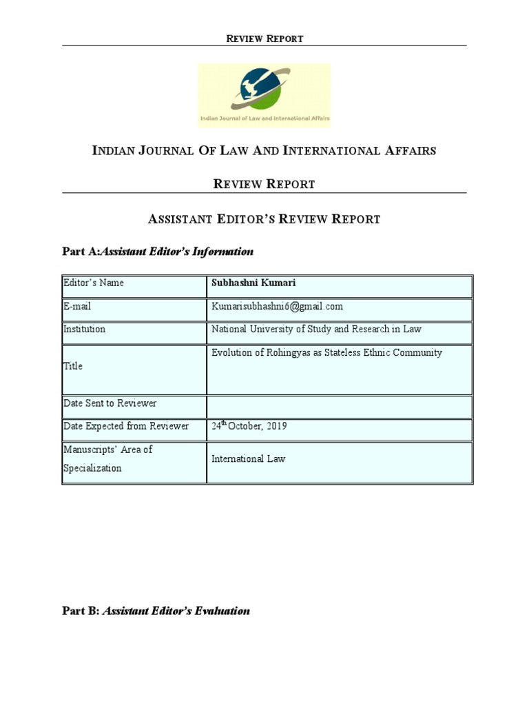 Review Report Format | PDF | Rohingya People | Citation