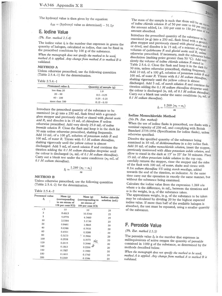 Acid Value & Iodine Value BP | PDF