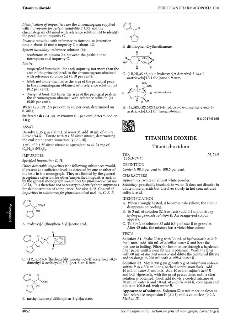 Titanium Dioxide PDF | PDF | Solubility | Sulfuric Acid